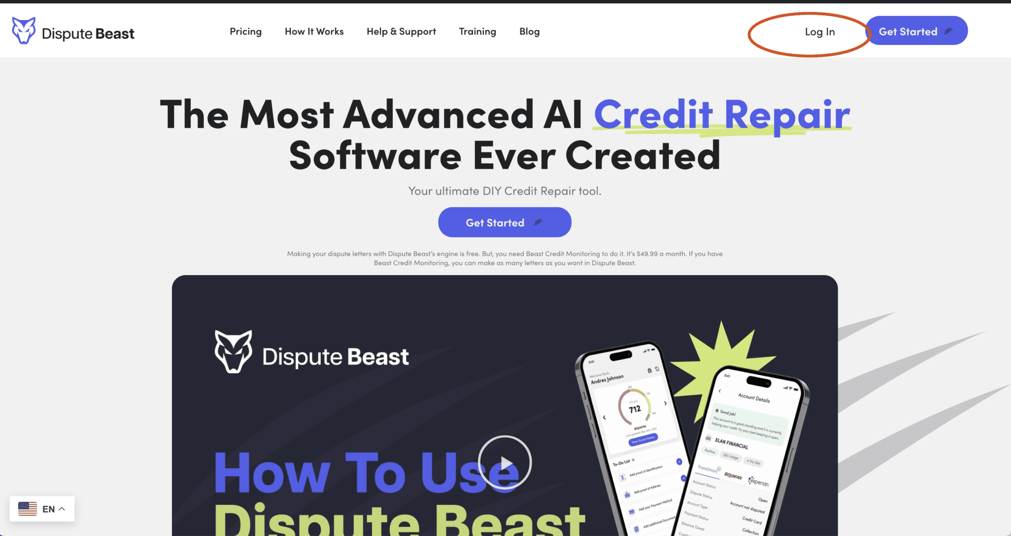I can't log into my Dispute Beast Account | Dispute Beast