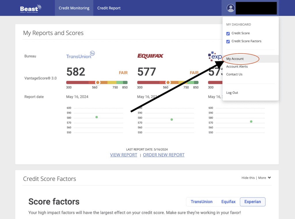 How to Update or Cancel Your Beast Credit Monitoring Subscription ...
