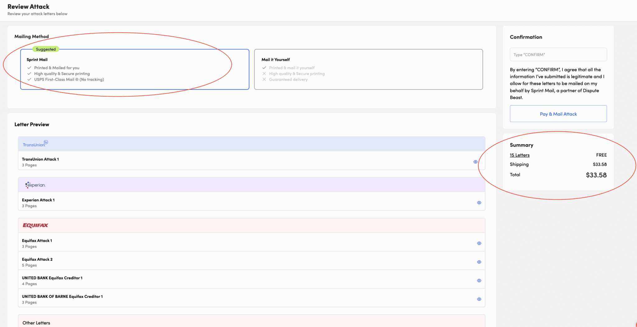 How Much Does It Cost to Use Sprint Mail to Send My Dispute Beast ...